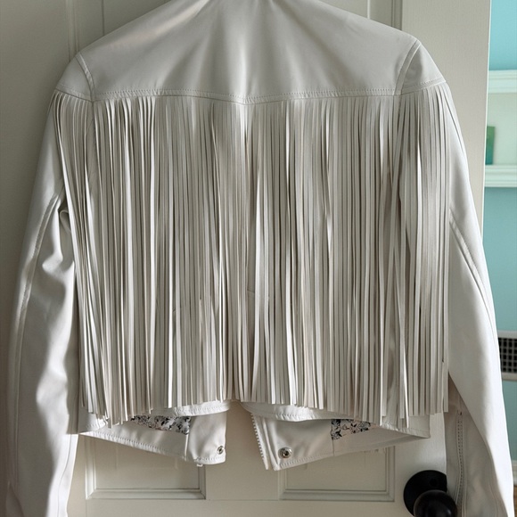 Blank NYC | Jackets & Coats | Blank Nyc Cream Fringe Leather Jacket ...